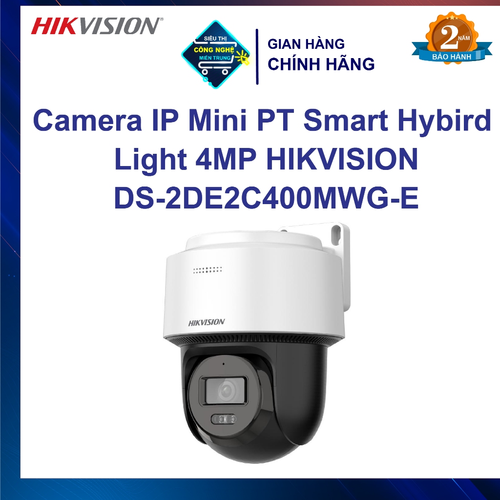 Camera IP Mini PT Smart Hybird Light 4MP HIKVISION DS-2DE2C400MWG-E chính hãng, BH 24 tháng ...