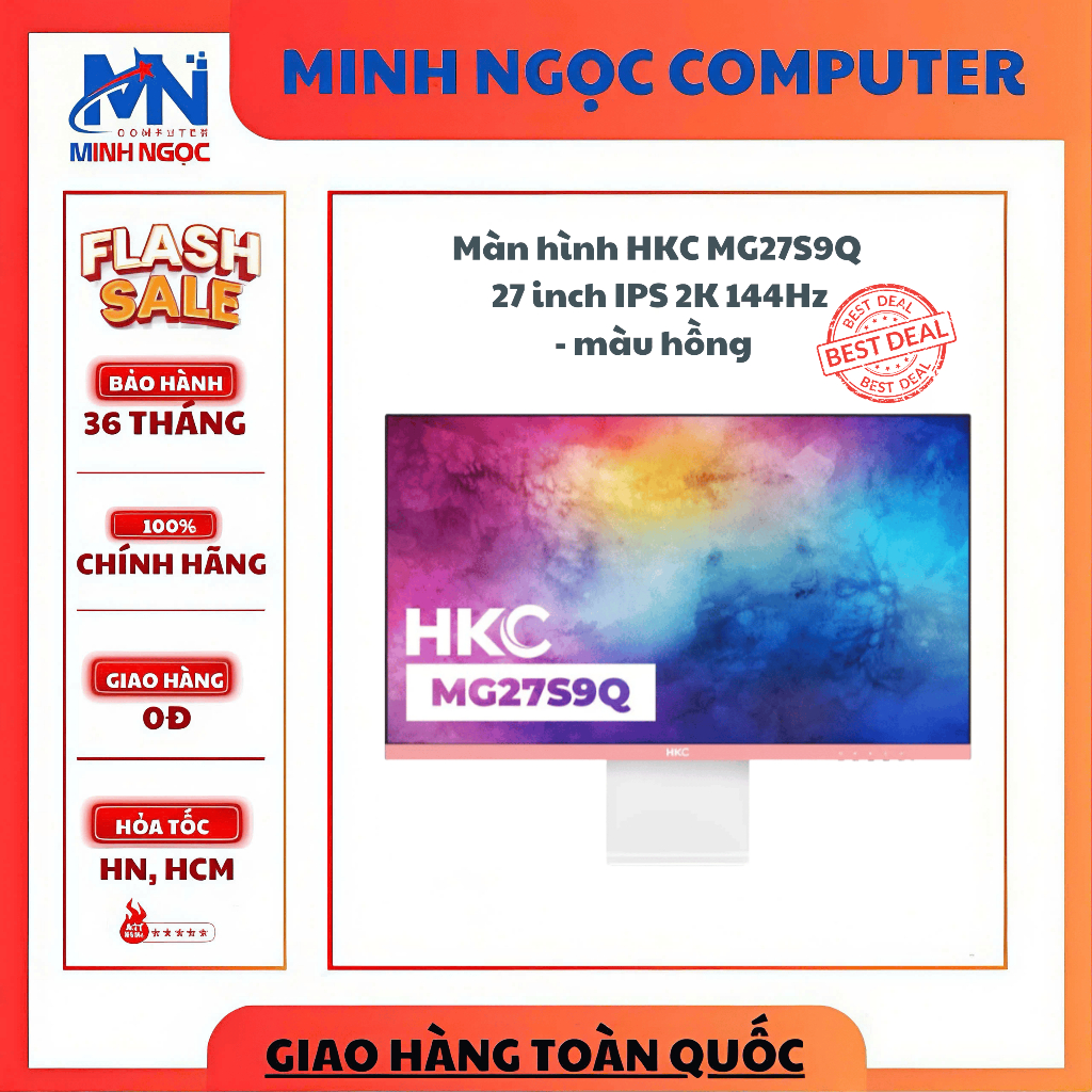 Màn hình HKC MG27S9Q 27 inch IPS 2K 144Hz MÀU HỒNG | Shopee Việt Nam