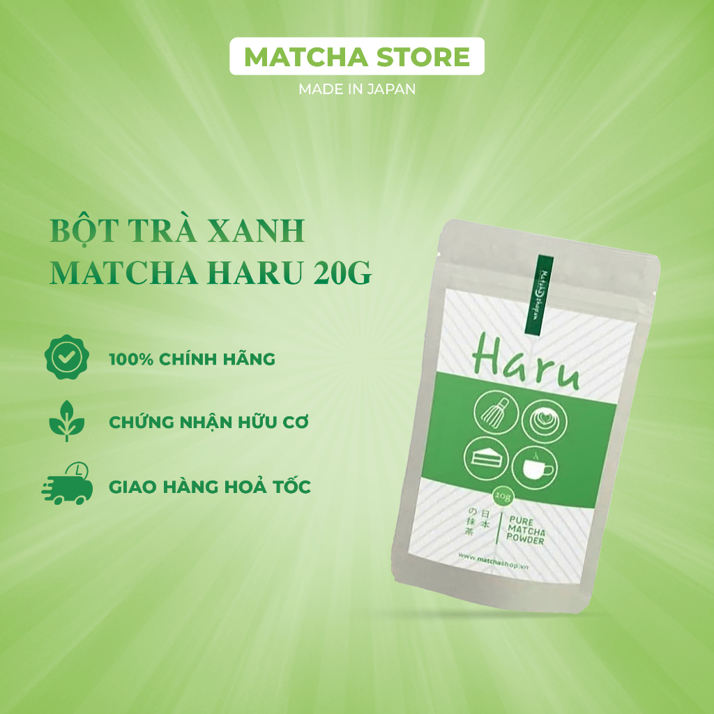 Bột matcha haru 20g, bột matcha haru nhập khẩu Nhật | Shopee Việt Nam