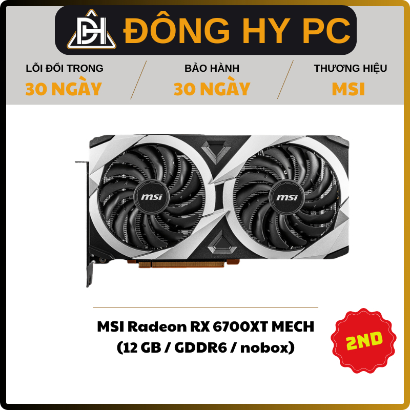 VGA card màn hình MSI Radeon RX 6700 XT MECH 2X 12G OC 2ND | Shopee ...