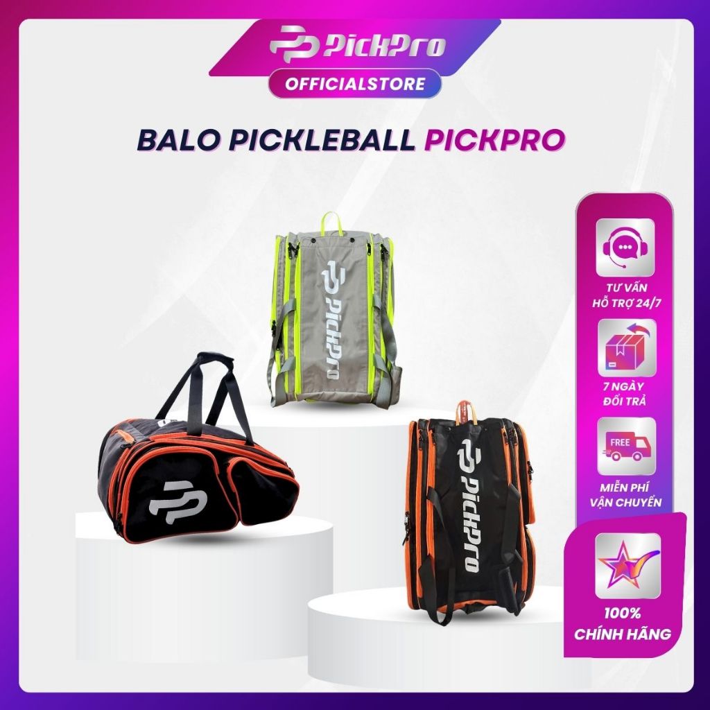 Balo đựng vợt pickleball, túi đựng vợt pickleball PickPro chất liệu ...