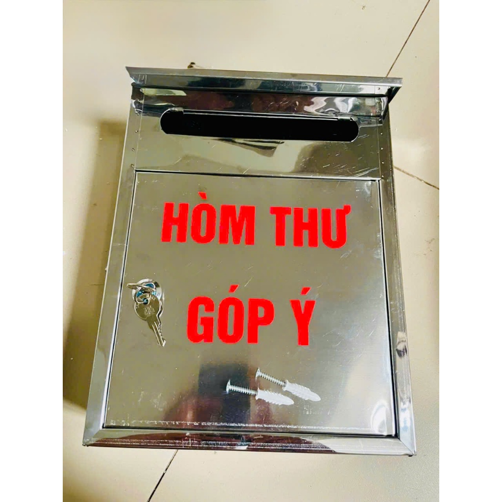 Hòm thư góp ý INOX 430 - Có sẵn khóa + tai treo chắc chắn. | Shopee ...