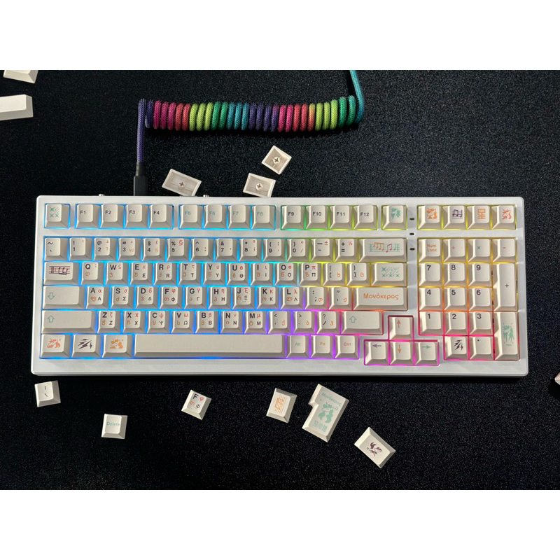 Bàn phím cơ ximeng x98 pro 3 chế độ kết nối Led Rgb Hotswap đã mod Bảo ...