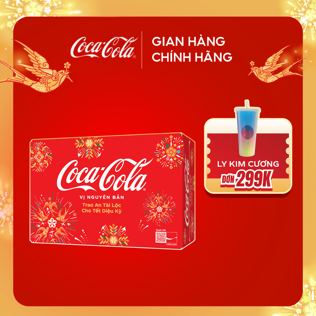 Thùng 24 Lon Mi-nhon Nước Giải Khát Coca-Cola vị Nguyên Bản Original 235ml/Lon Sale 15.1 Coca ...
