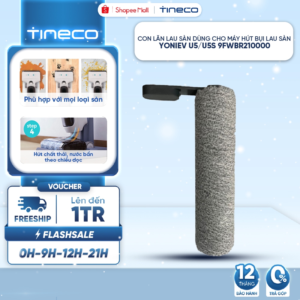 Con lăn lau sàn dùng cho máy hút bụi lau sàn Yoniev U5/U5s 9FWBR210000 (Dùng cho Bản Quốc Tế ...