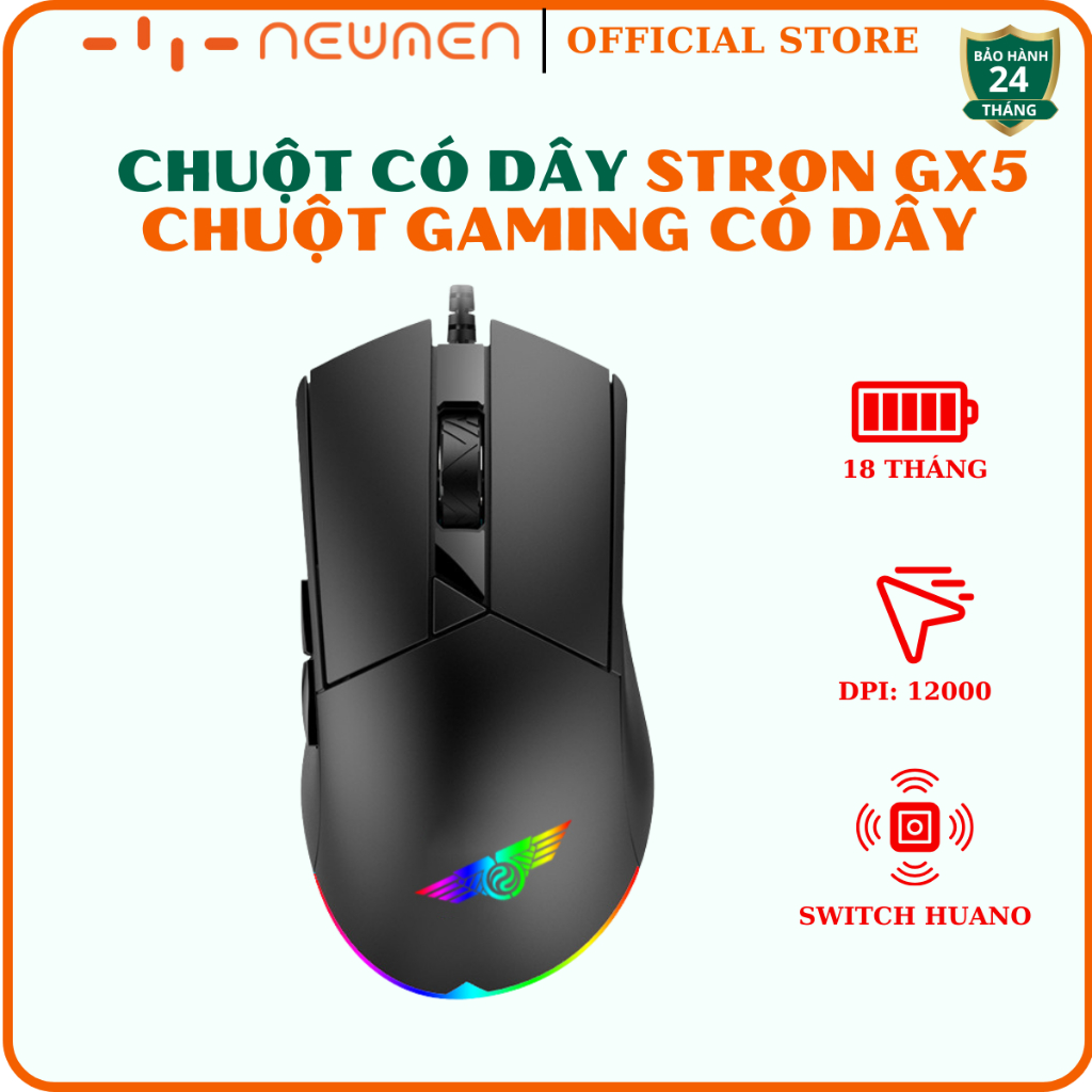 Chuột máy tính có dây Gaming NEWMEN STRON GX5 - Hàng chính hãng, Bảo hành 24 tháng | Shopee Việt Nam