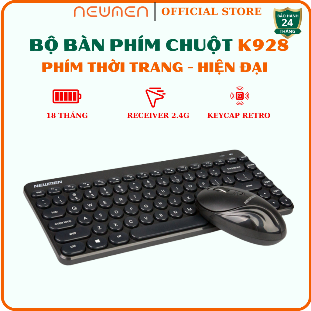 Bộ bàn phím chuột máy tính không dây Newmen K928 - Hàng Chính Hãng - Bảo hành 24 tháng | Shopee ...