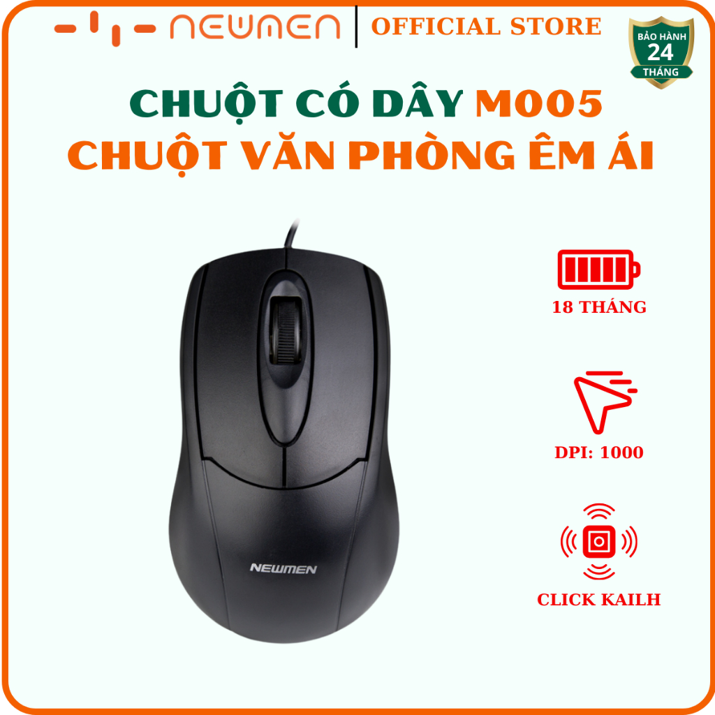 Chuột máy tính có dây Newmen M005 dùng cho văn phòng - Hàng chính hãng ...