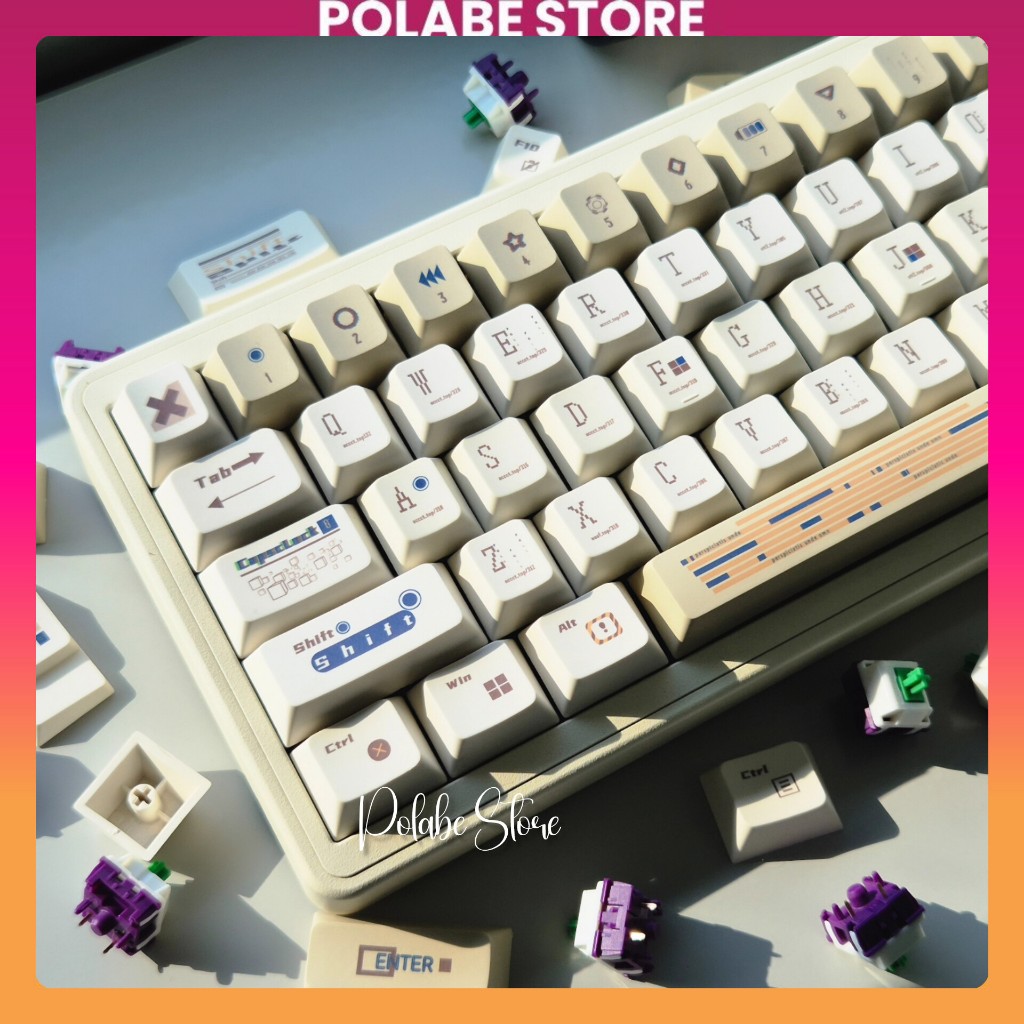 Keycap Binary Code Cherry Profile bàn phím cơ Polabe Store | Shopee ...