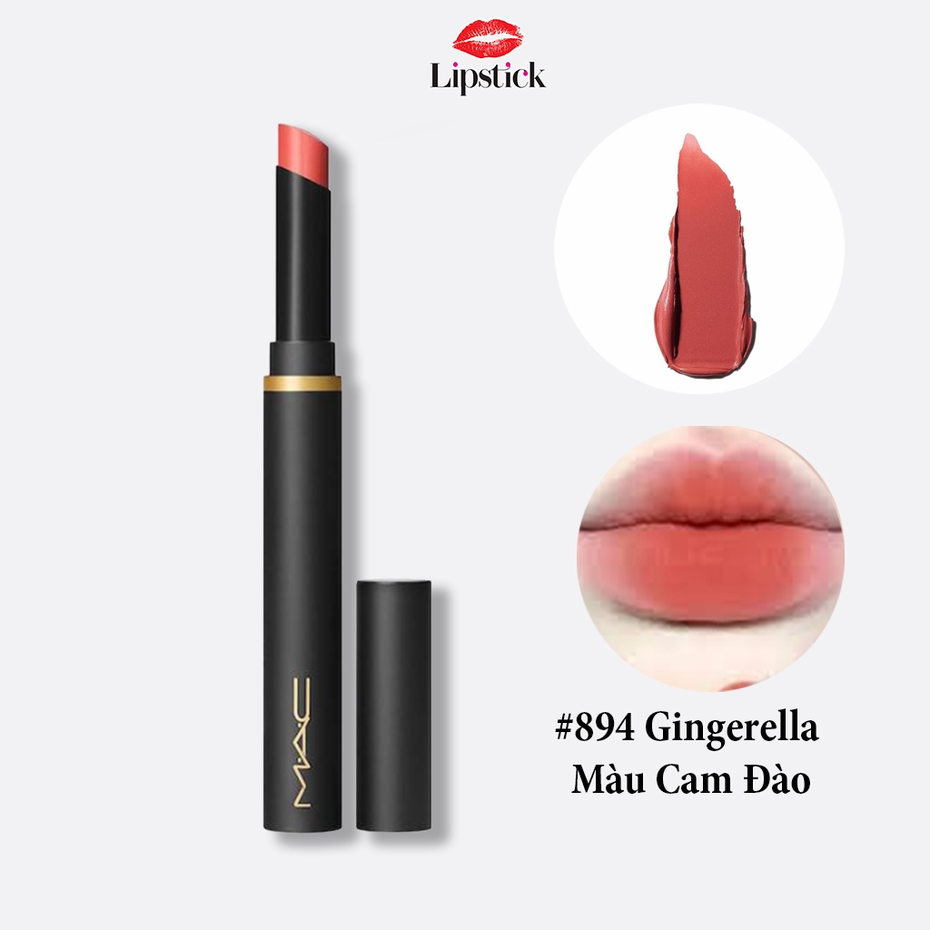 Son MAC Powder Kiss Velvet Blur Slim Stick Lipstick - 894 Gingerella ...