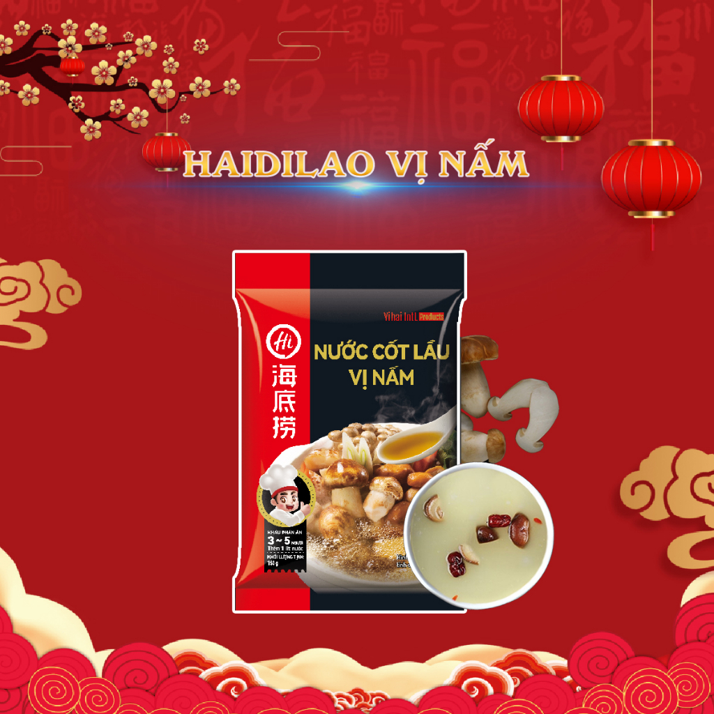 cốt lẩu haidilao vị nấm - gia vị lẩu tứ xuyên có sẵn nhiều vị date mới ...