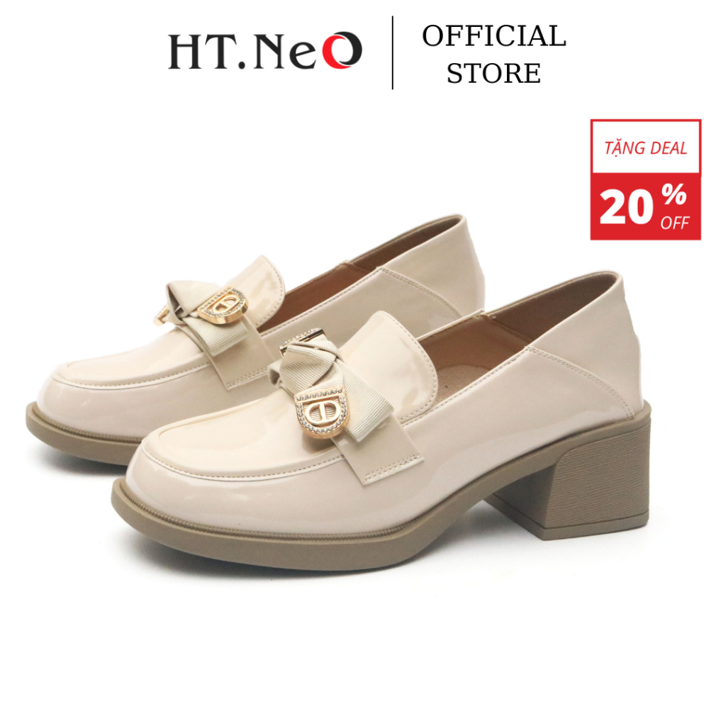 Giày Moca - Giày Loafer Nữ HT.NeO Da êm mềm , Gót Vuông Cao 5cm , Kiểu ...