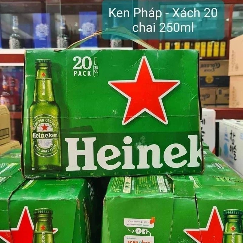 Bia Heineken Pháp 5% - 250ml/chai - thùng 20 chai ship toàn quốc ...