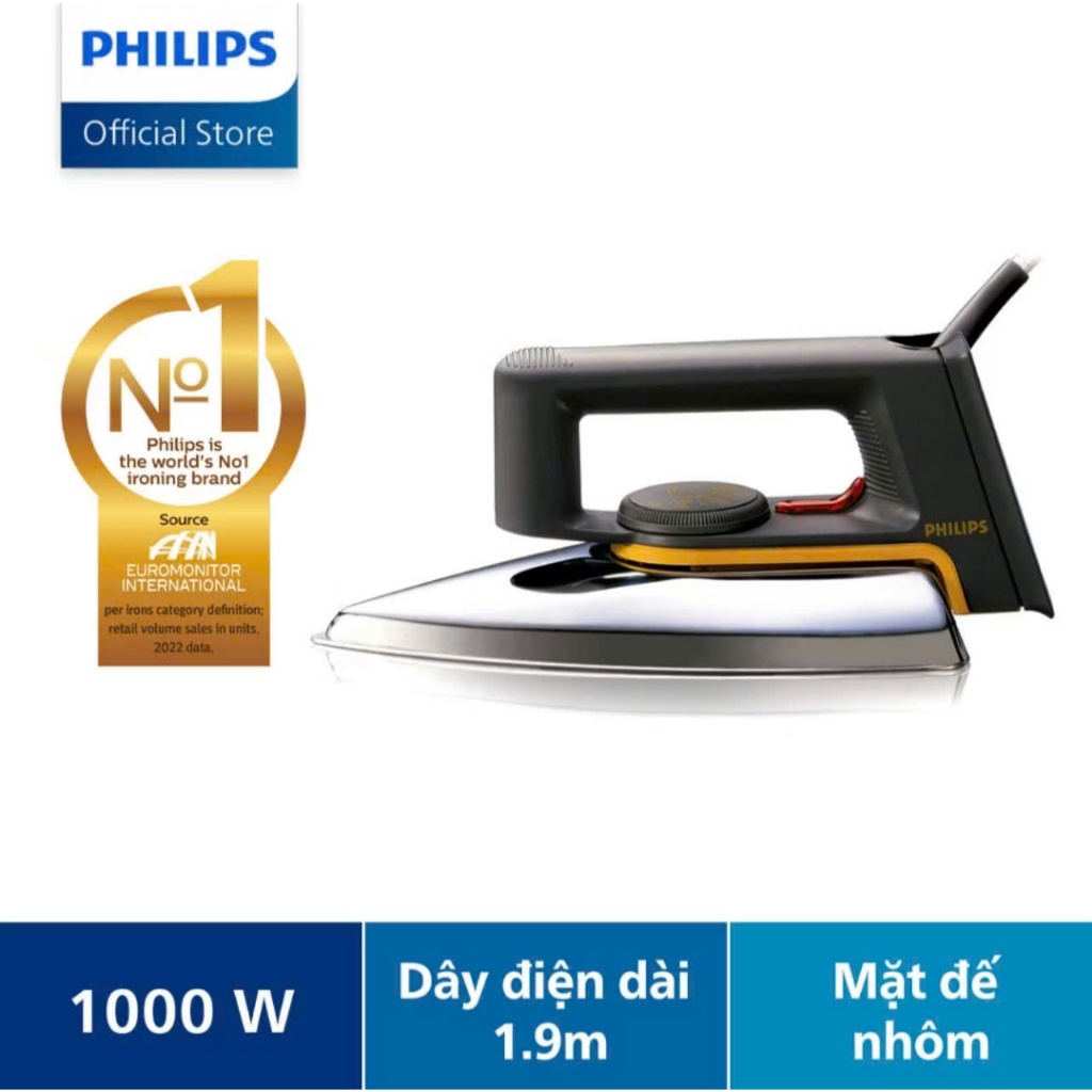 Bàn ủi khô PHILÍPS HD1172/01 1000W- Hàng chính hãng | Shopee Việt Nam