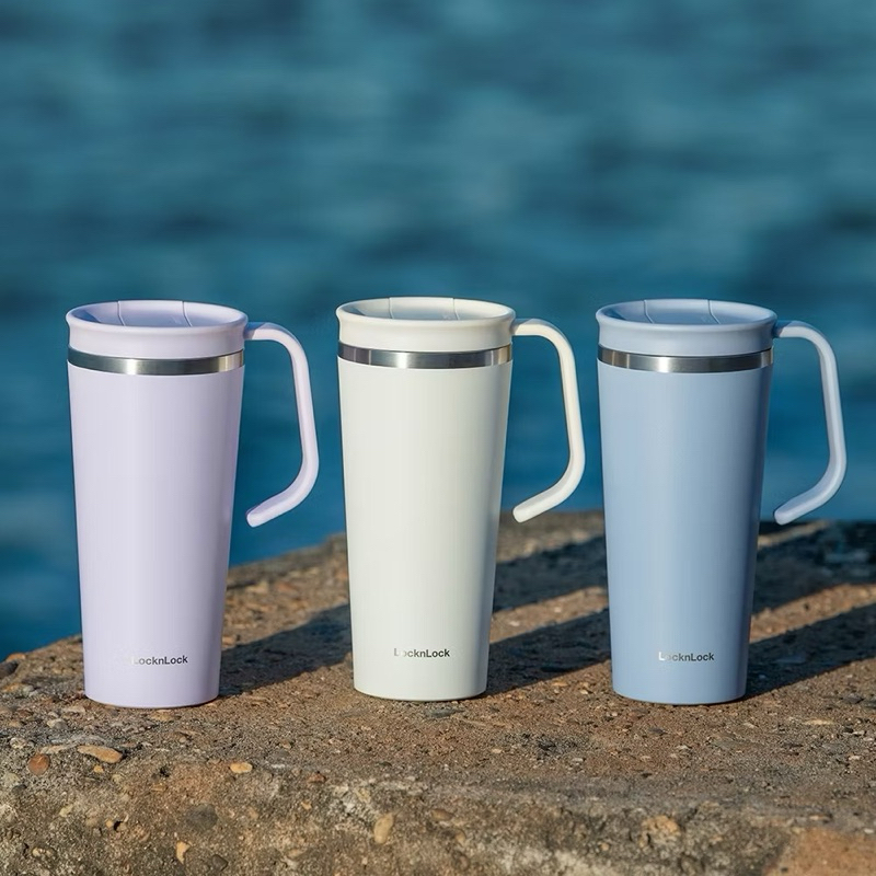 [LOCKnLOCK] LY GIỮ NHIỆT DUNG TÍCH 600ML BẰNG THÉP KHÔNG GỈ CÓ TAY CẦM ...