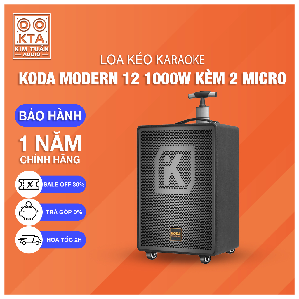 LOA XÁCH TAY KARAOKE DI ĐỘNG KODA Modern 12 1000W Kèm 2 Micro Bảo Hành ...