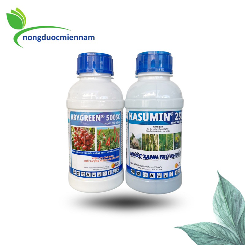 BỘ ĐÔI Vi khuẩn và Nấm bệnh trên cây trồng KASUMIN 2SL + ARYGREEN ...