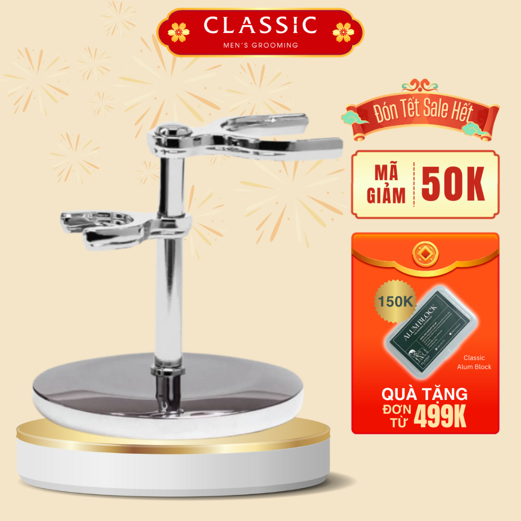 Giá đỡ Edwin Jagger Chrome Razor & Shaving Brush Stand | Shopee Việt Nam