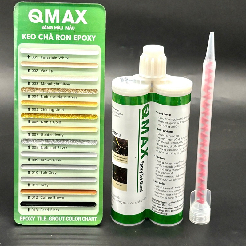 [QMAX] Keo chà ron 2 thành phần, keo chít mạch gạch epoxy chống thấm, bám bẩn, nấm mốc QMAX ...