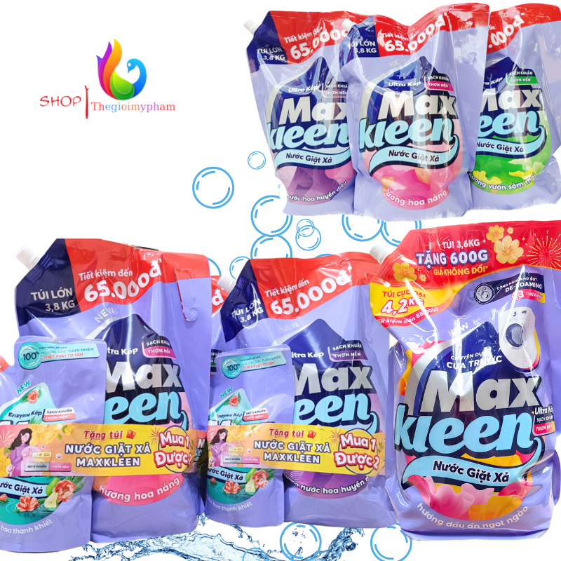 MaxKleen 3.8Kg Và 3.6kg Cửa Trước-Nước Giặt Xả Hương Nước Hoa [Có Hàng ...