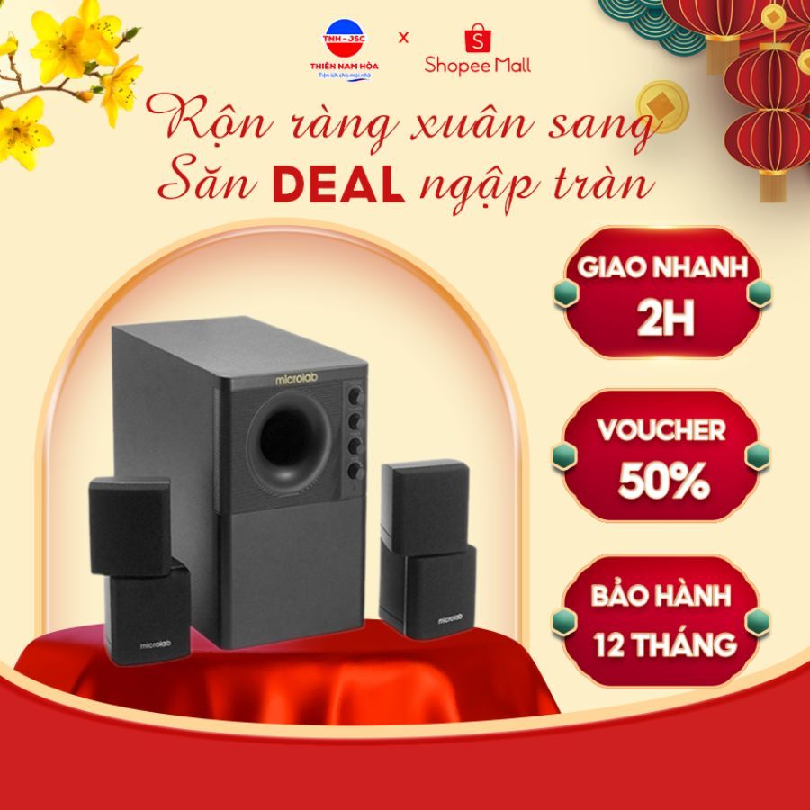 LOA VI TÍNH ĐỂ BÀN MICROLAB X3 - Âm bass mạnh mẽ - Jack cắm 3.5mm ...