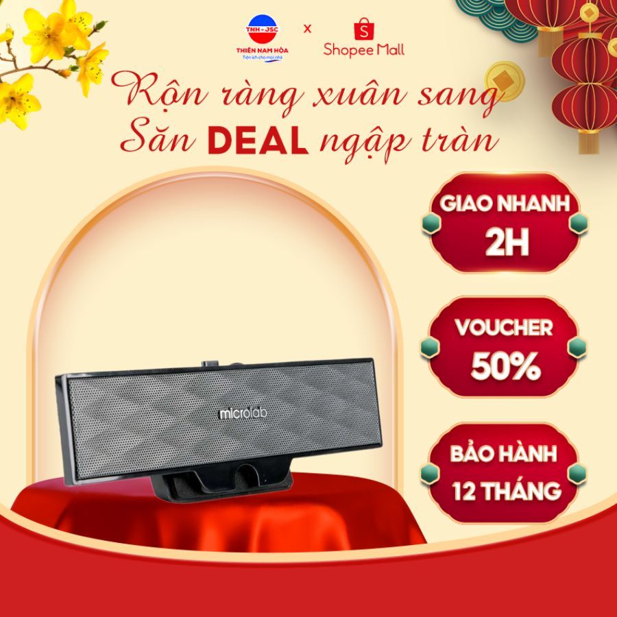 LOA VI TÍNH XÁCH TAY MICROLAB B51 - Có dây - Không dùng pin - Bass mạnh ...