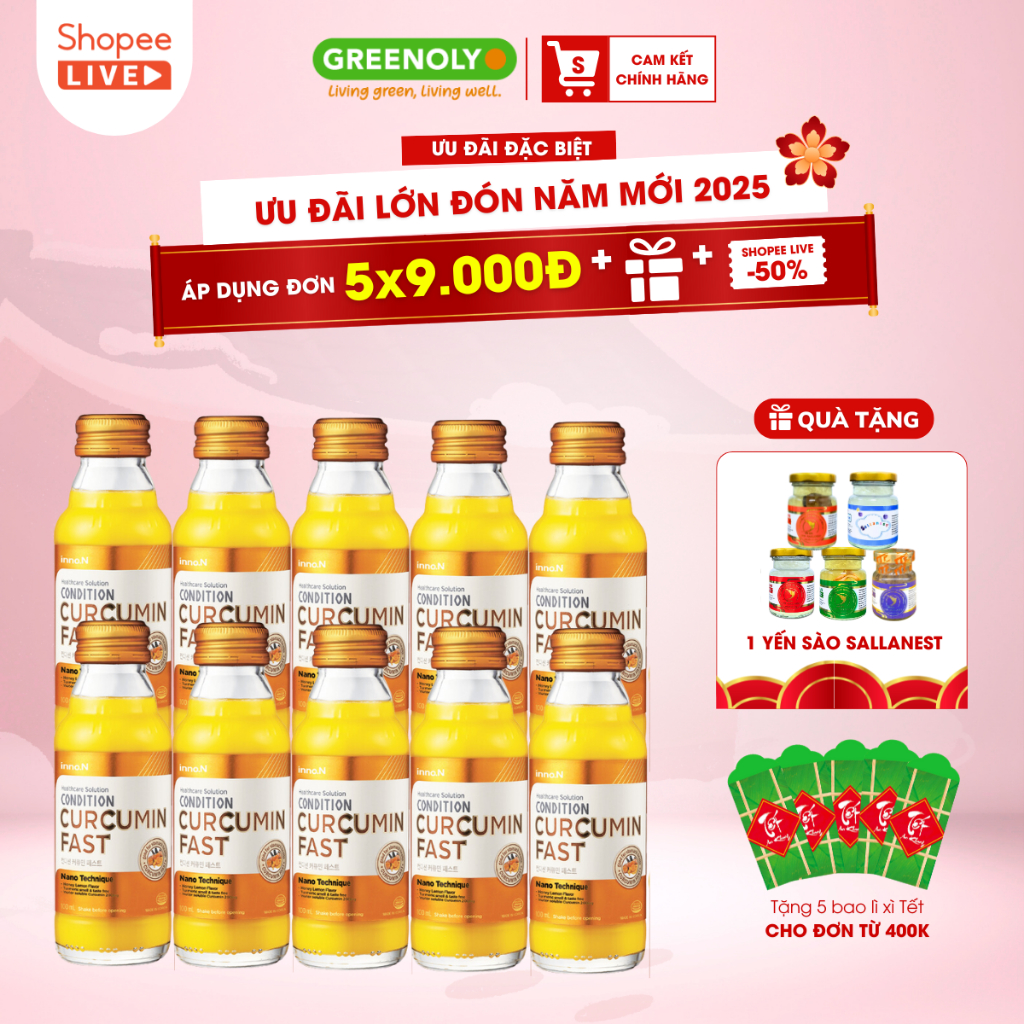 Nước uống Inno.N Condition Curcumin Fast Nano Nghệ Tăng Cường Hỗ Trợ Dạ ...
