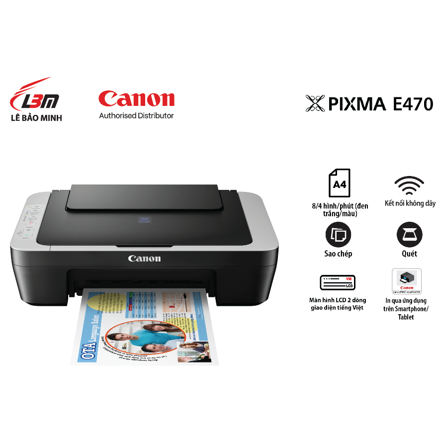 Máy in màu đa chức năng Canon Pixma E470 (In,Wifi, Quét, Sao chép) | Shopee Việt Nam