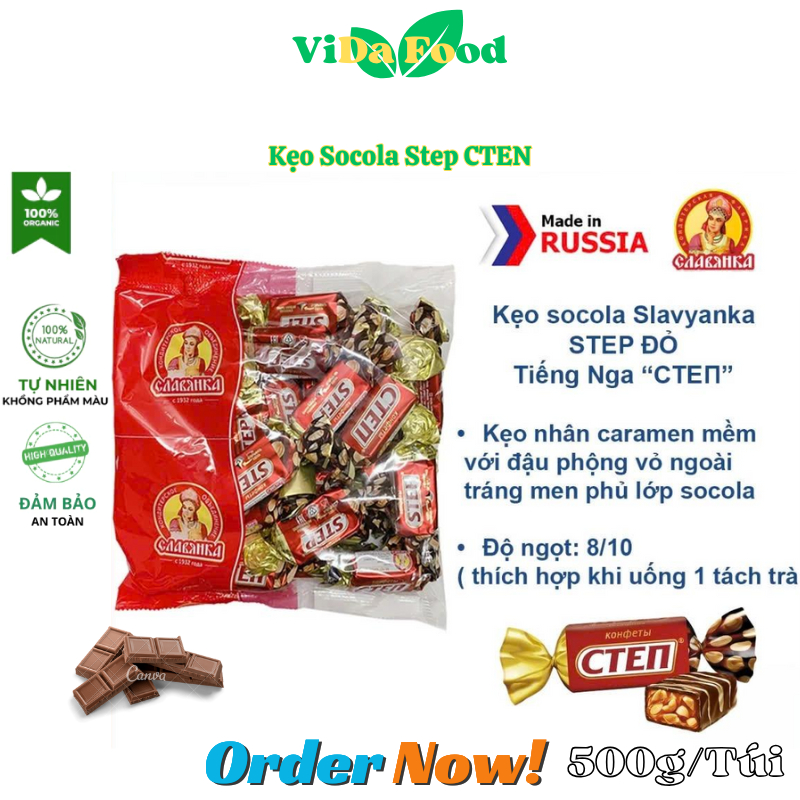 Kẹo Socola Nga Cten/Step Caramen Hạnh Nhân , Kẹo Mix 8 Vị Socola Nga ...