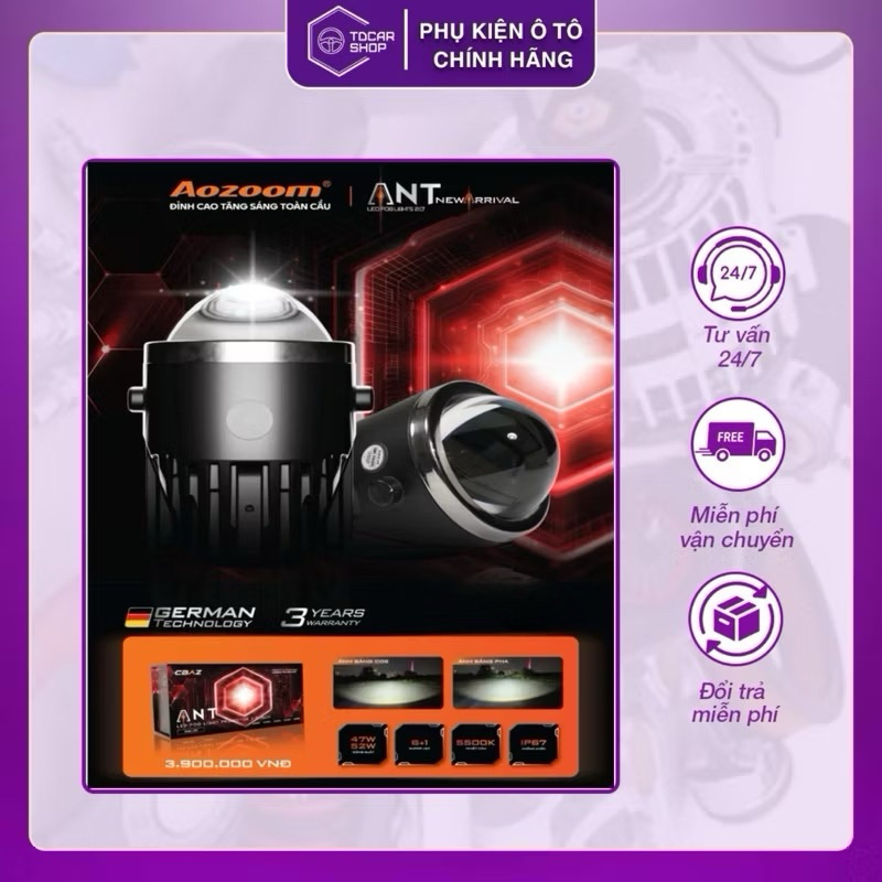 Bi Gầm Aozoom ANT Fog Light 2.0Inch chính hãng(Giá 1 đôi) | Shopee Việt Nam