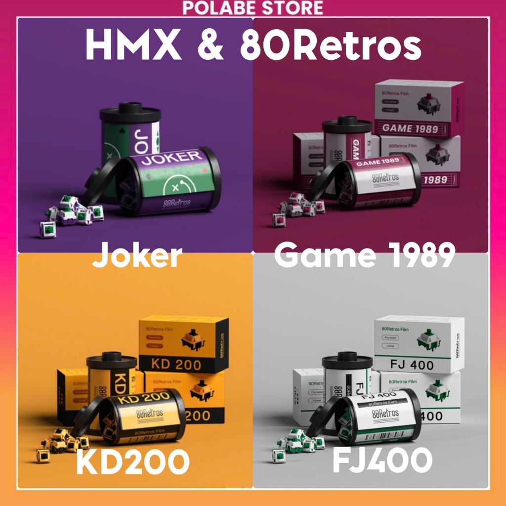 80 Retros Game 1989 HMX KD200 FJ400 JKLP Holy Panda Pro tactile switch ...