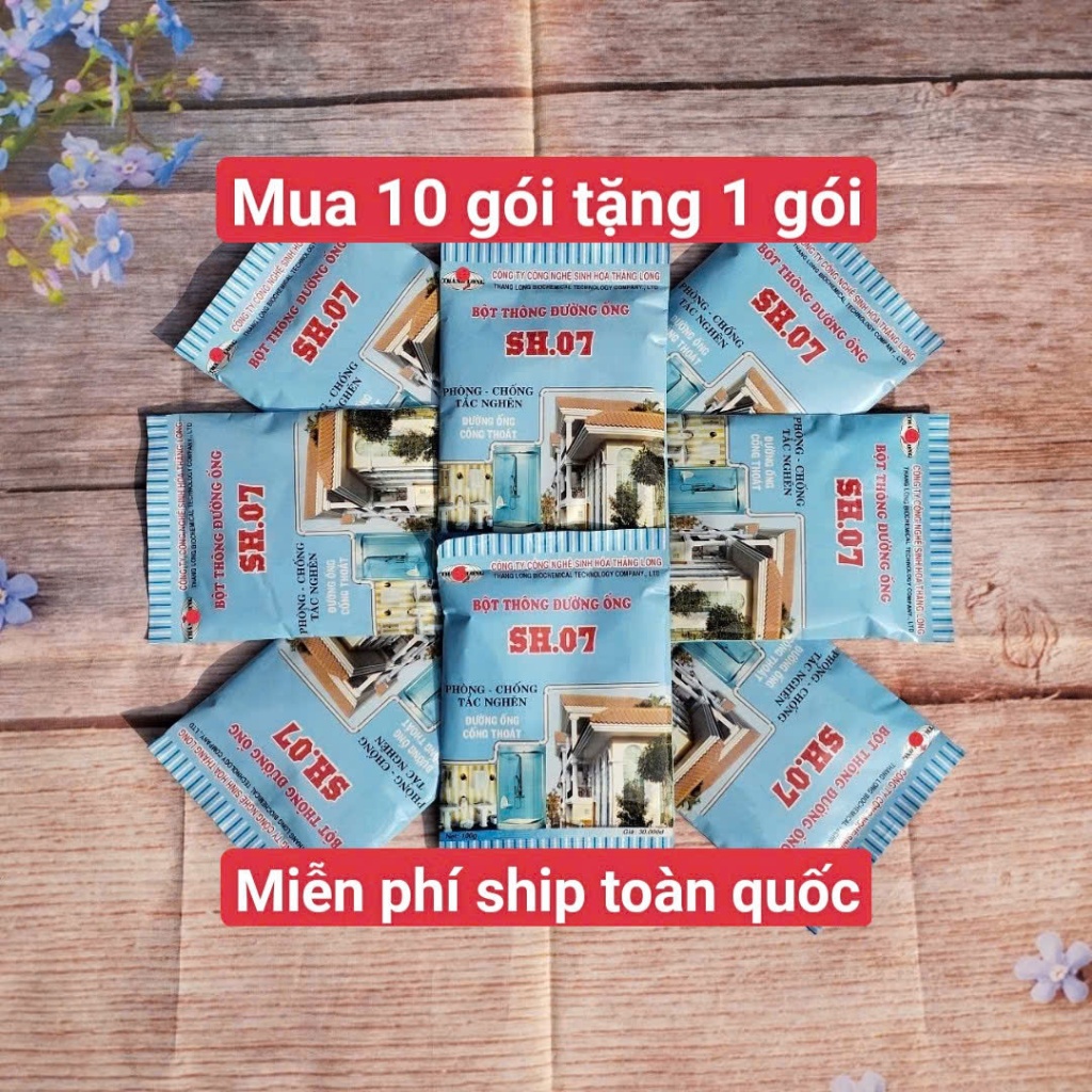 Combo 10 gói tặng 1 gói Bột Thông Cống SH07 - Thông Tắc Đường Ống Hiệu Quả | Shopee Việt Nam