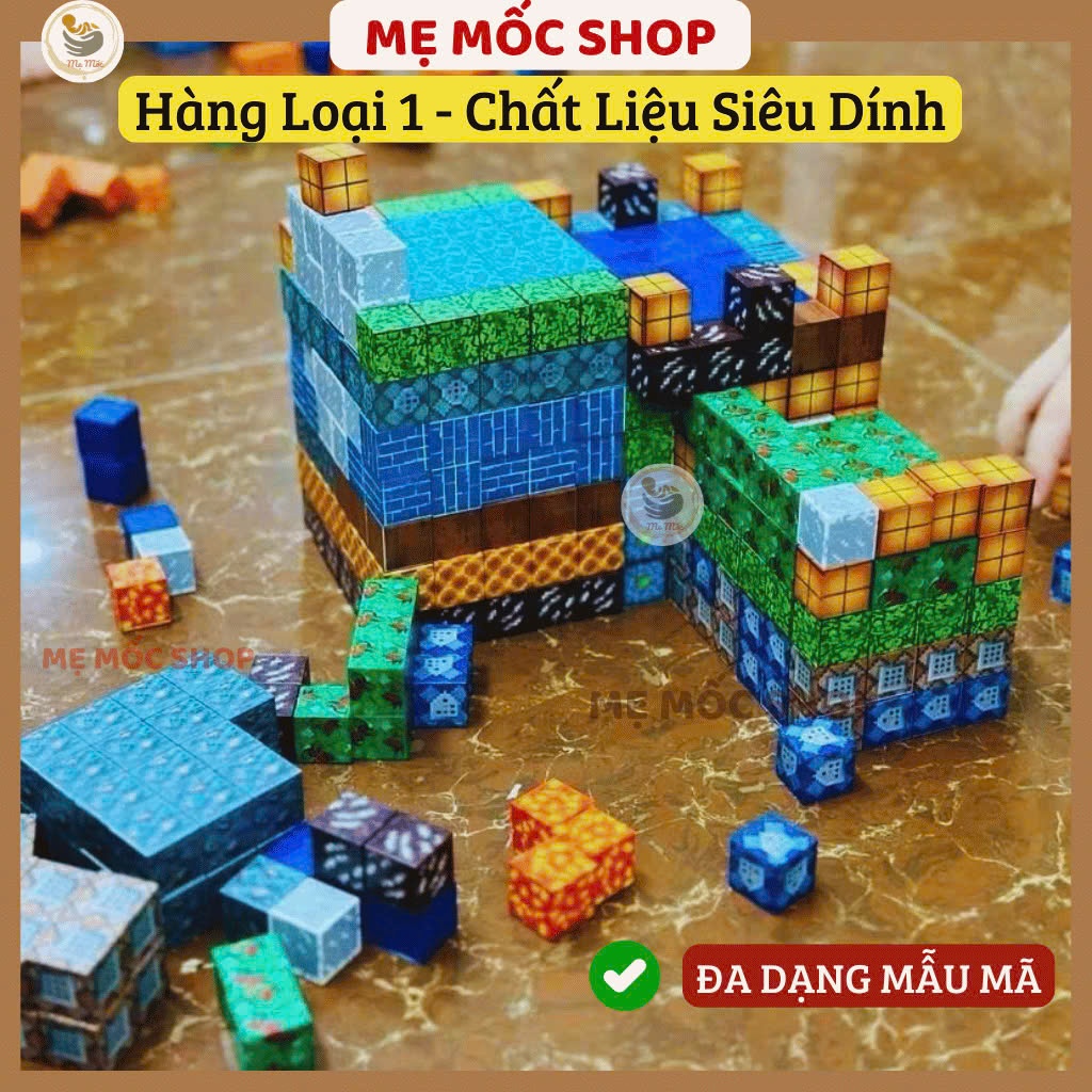 Combo 100 Khối Nam Châm Minecraft Khối Xây Dựng Mô Hình Lắp Ghép Đồ ...