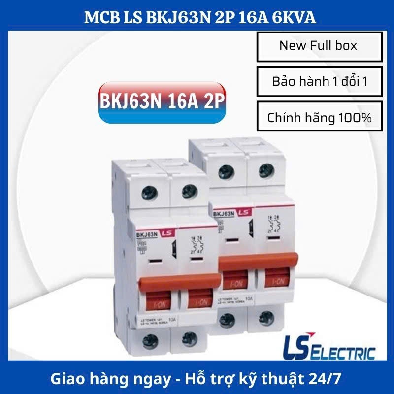 BKJ63N 2P 16A - Aptomat LS MCB 2P 16A 6KA | Shopee Việt Nam
