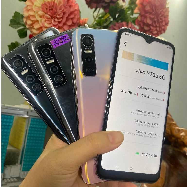 Điện thoại Vivo Y73s 5G Ram 8GB /128GB Màn hình AMOLED,nguyên zin đẹp keng kèm ốp lưng, cường ...
