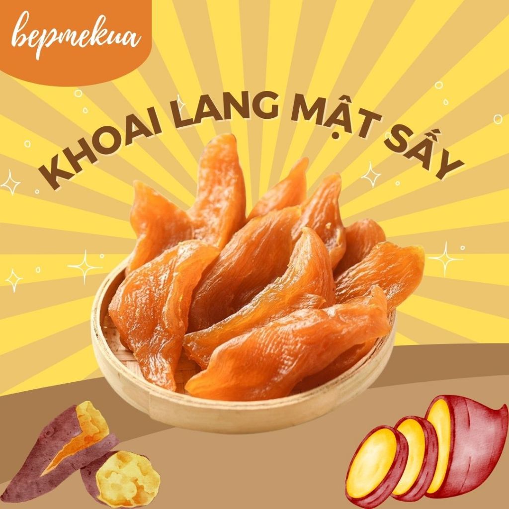 bepmekua Khoai lang mật sấy dẻo không đường hút chân hỗ trợ ăn kiêng giảm cân | Shopee Việt Nam