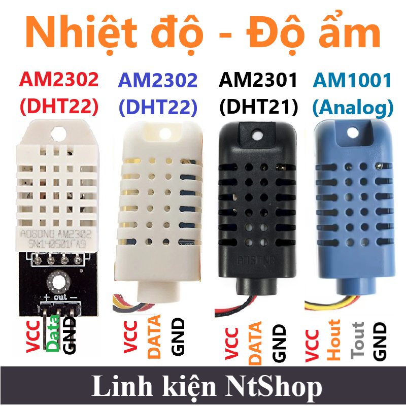 Cảm biến nhiệt độ, độ ẩm DHT22 / AM2302 / DHT21 / AM2301 / AM1001 ...
