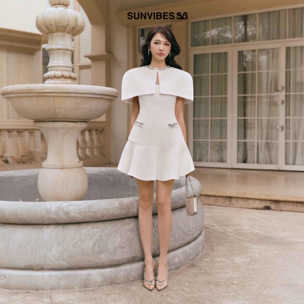 Set dạ tweed SUNVIBES dệt kim sa tiểu thư sang trọng | Shopee Việt Nam