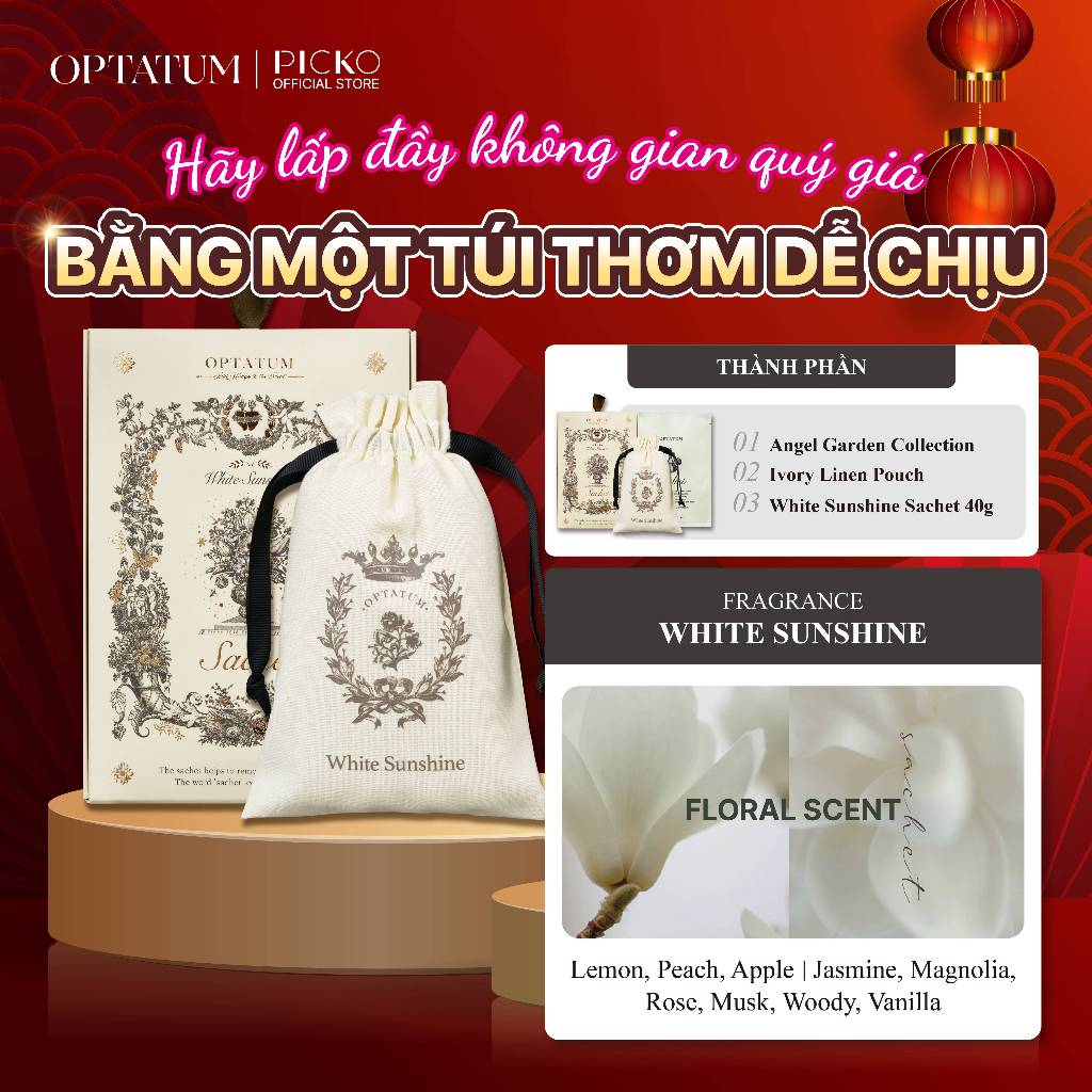 Túi thơm Optatum White Sunshine Sachet 40g | Shopee Việt Nam