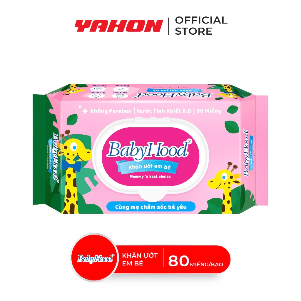 Bao Khăn Ướt Em Bé BABYHOOD Không Mùi, 80 Miếng/Bao | Shopee Việt Nam