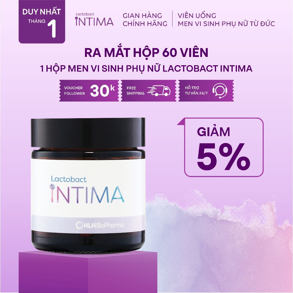 [ CHÍNH HÃNG ] Men vi sinh phụ khoa Lactobact Intima bổ sung lợi khuẩn ...