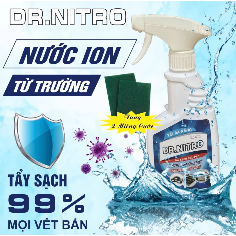 Tẩy đa năng Dr Nitro tẩy sạch mọi vết bẩn. Chai 500 ml Dr.Nitro tặng 2 ...