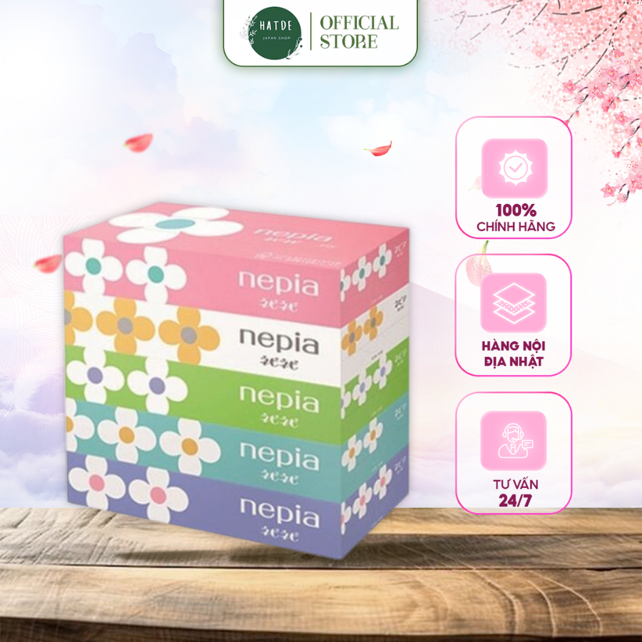 Set 5 Hộp Giấy Ăn Nepia 150 tờ 2 lớp Nội Địa Nhật | Shopee Việt Nam