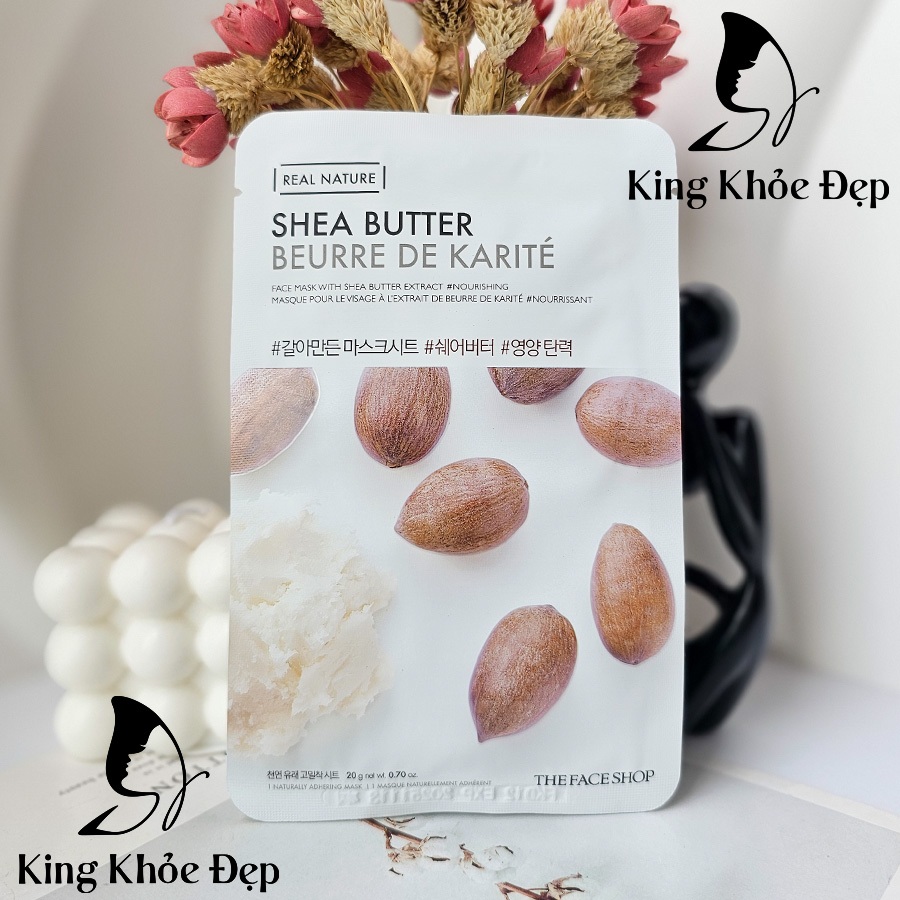 Mặt Nạ Dưỡng Da Real Nature Shea Butter The Face Shop 10 Miếng | Shopee ...