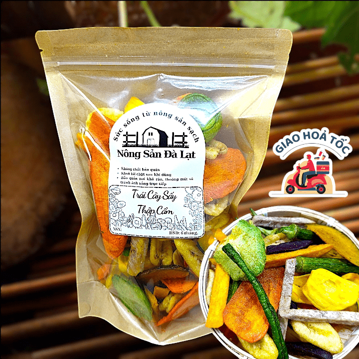Snack Loại đặc biệt trái cây sấy, rau củ sấy - thập cẩm sấy 250gr ...