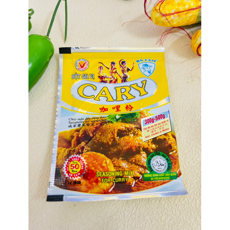 BỘT CARY / BỘT CARI HIỆU BÀ TÁM - GÓI 10GRAM | Shopee Việt Nam