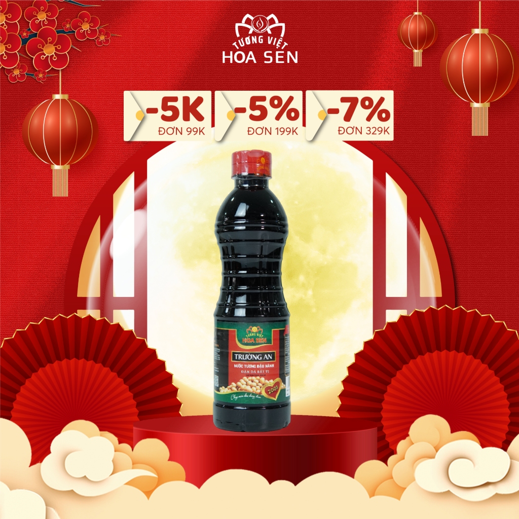 Nước Tương Trường An Tương Việt Hoa Sen chai 500ml - Thơm ngon tròn vị ...