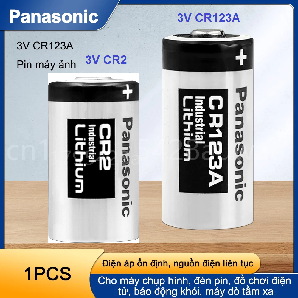 Pin CR123A và CR2 Panasonic Industrial Công nghiệp 3V Lithium - Dùng ...