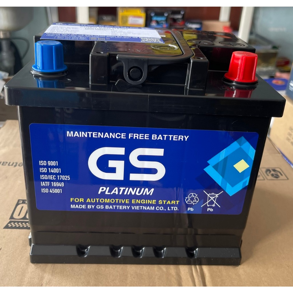 Bình ắc quy ô tô GS MF DIN45L, 12V - 45Ah lắp Hyundai Accent, Hyundai Stargazer, Vinfast Fadil ...