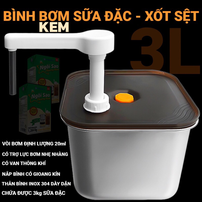 Bình Bơm Sữa Đặc - Bơm Kem Trang Trí - Vòi Sang Chiết 20ml - Dung Tích ...